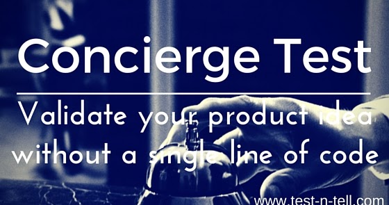 Concierge test - Validate your product idea without a single line of code