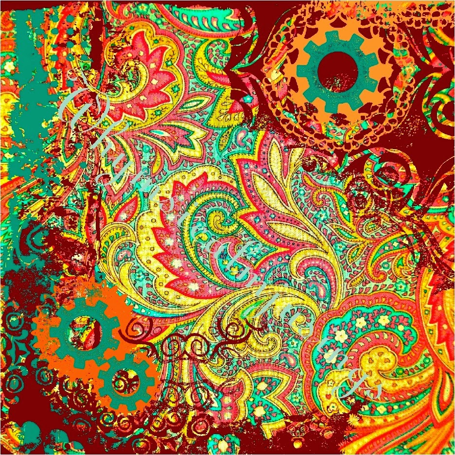 MoonlightJourney: Gabrielle's Paisley Scrapbook Papers NEW in our Etsy ...