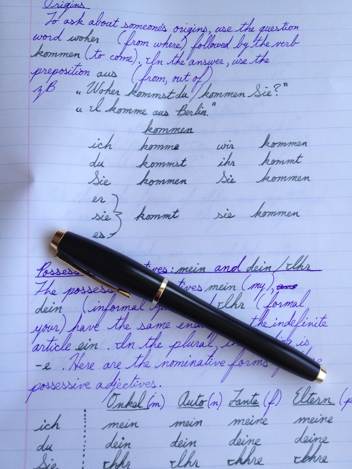 Built from Ink and Tea: Yet Another Writing Sample (YAWS) - German Lessons