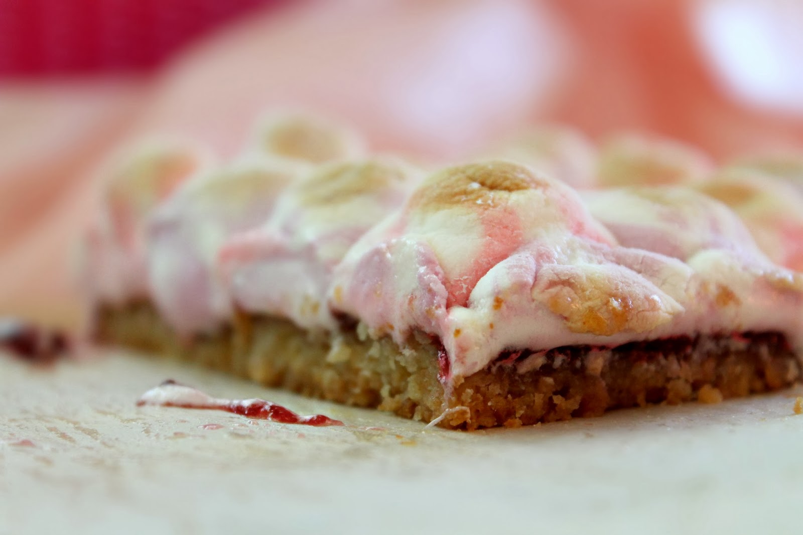 Lick The Spoon: Marshmallow and Strawberry Jam Slice