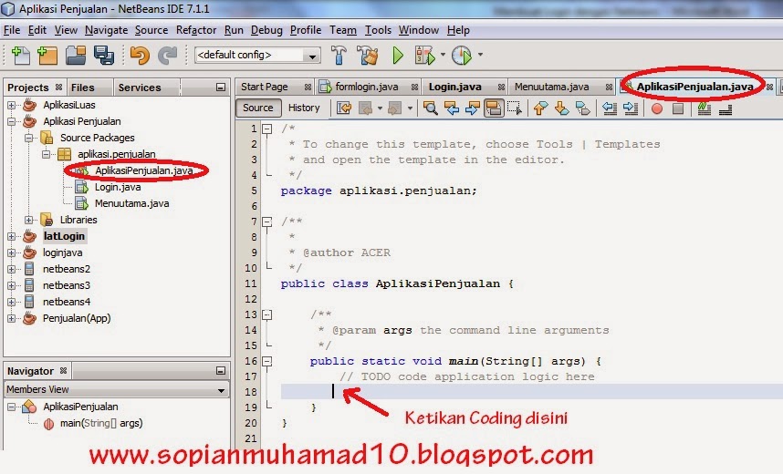 New Generation: Membuat Login dengan Netbeans