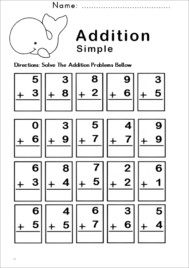 Fun Addition Worksheets for Kindergarten