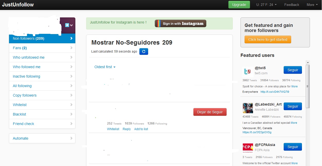 Alcasoft: Tutorial de JustUnfollow