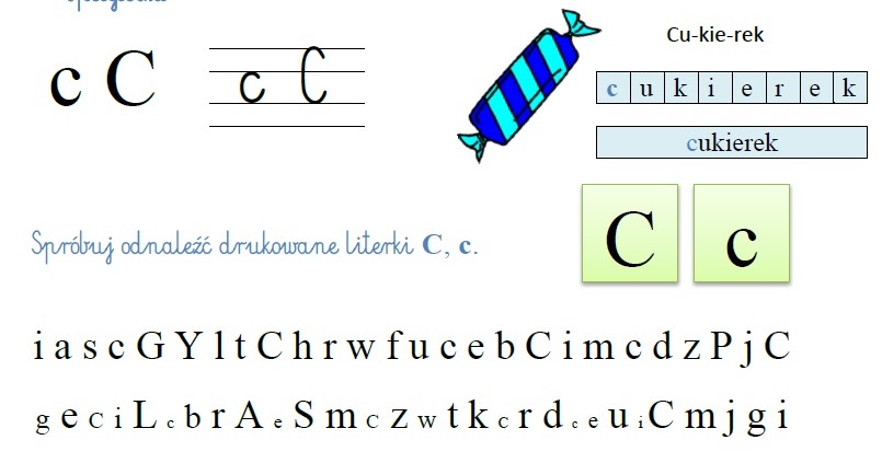 BLOG EDUKACYJNY DLA DZIECI: LITERKA C - KARTY PRACY