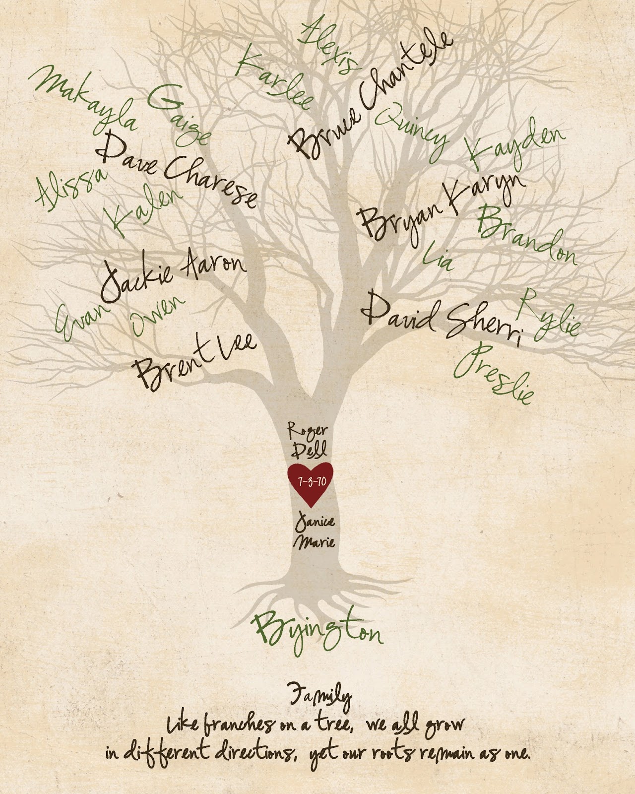 Announcements to Ponder: {Family Silhouette Tree}