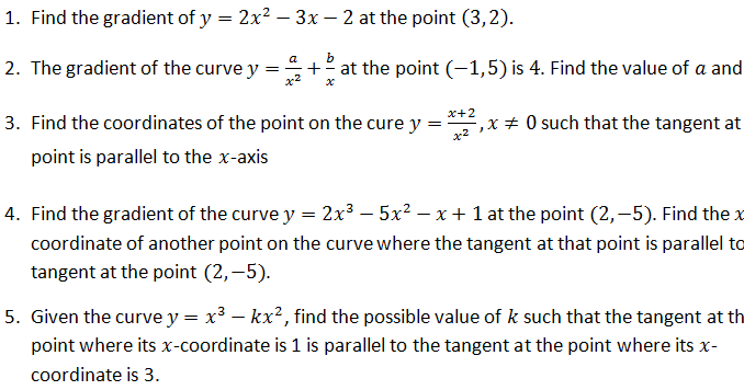数学分享天地: Tutorial 1 Gradient of tangent, Gradient of normal and Gradient ...