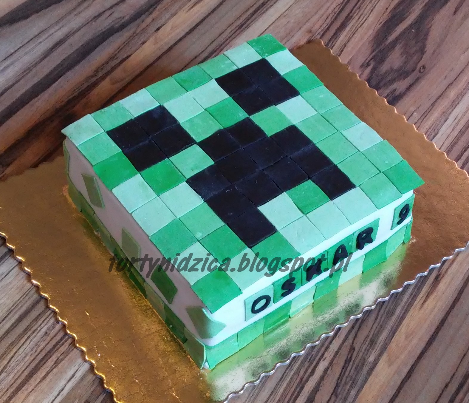 Torty artystyczne- Nidzica, Mława: Tort Minecraft.