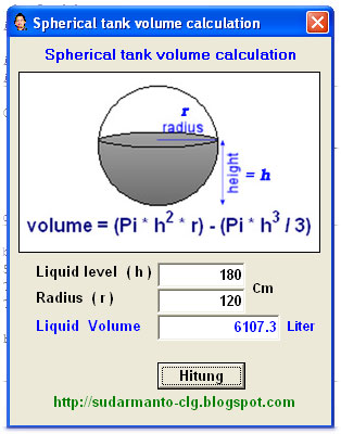 catatan sudarmanto: Partially Filled Spherical tank Calculator