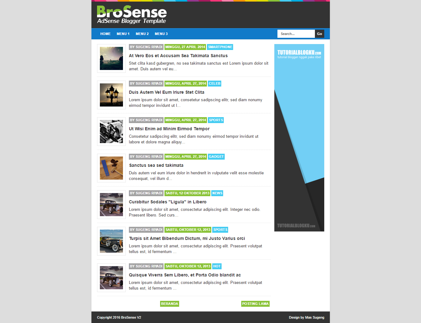 10 Template SEO Friendly Responsive Terbaik 2017 - Templatenizer ...