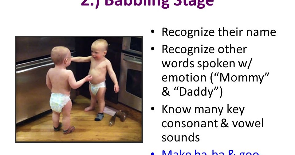 Stages in First Language Acquisition: When the babies begin to produce ...