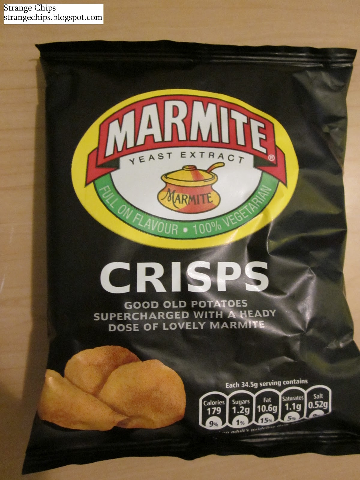 Strange Chips: Marmite Flavour Potato Crisps