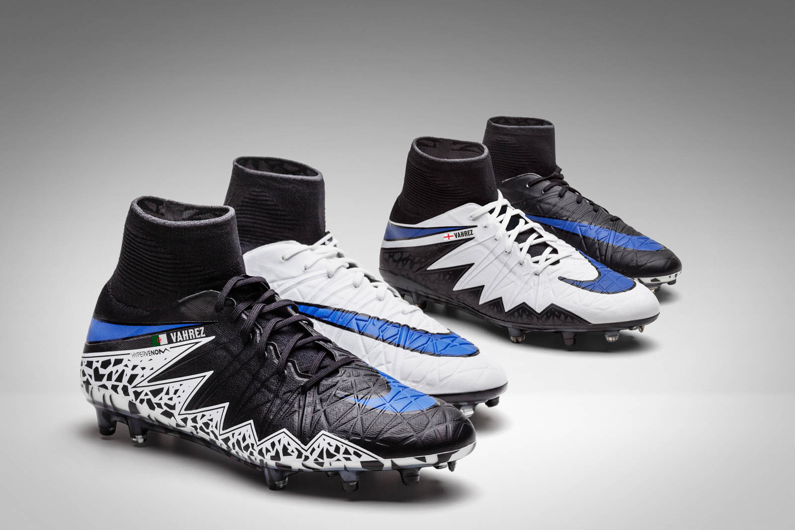 Jamie Vardy and Riyad Mahrez Debut Two-Colored Nike Hypervenom Phantom ...