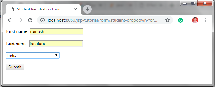 JSP - Processing HTML Form Data JSP - Processing HTML Form Data