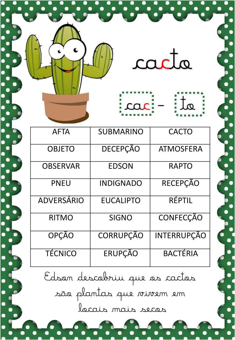 Apostila com sílabas complexas Cards ilustrados com sílabas complexas ...