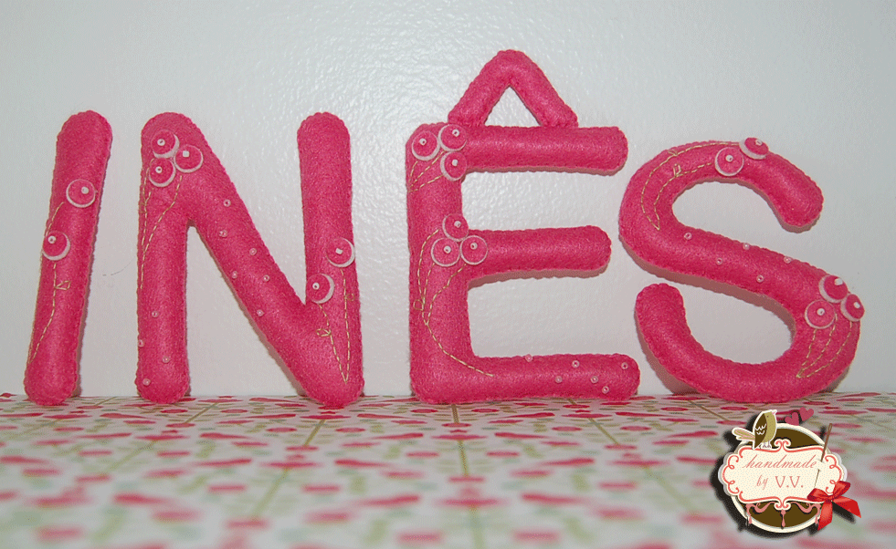 handmade by VV: Letras para o quarto da Inês