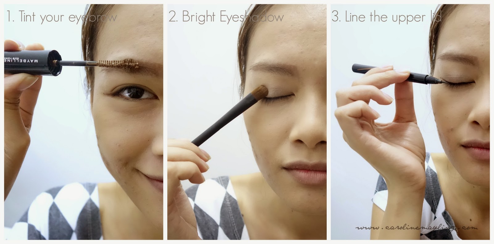 Basic Daily BIG EYE Makeup Tutorial - carolinemayling