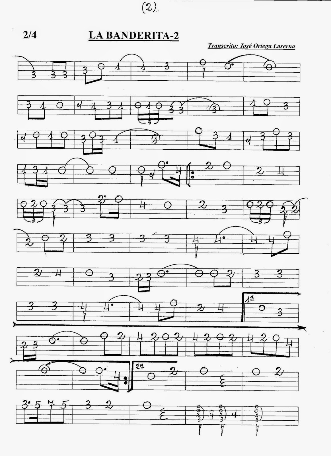 PARTITURAS EN CIFRA PARA BANDURRIA Y LAÚD DE JOSÉ ORTEGA LASERNA: LA ...