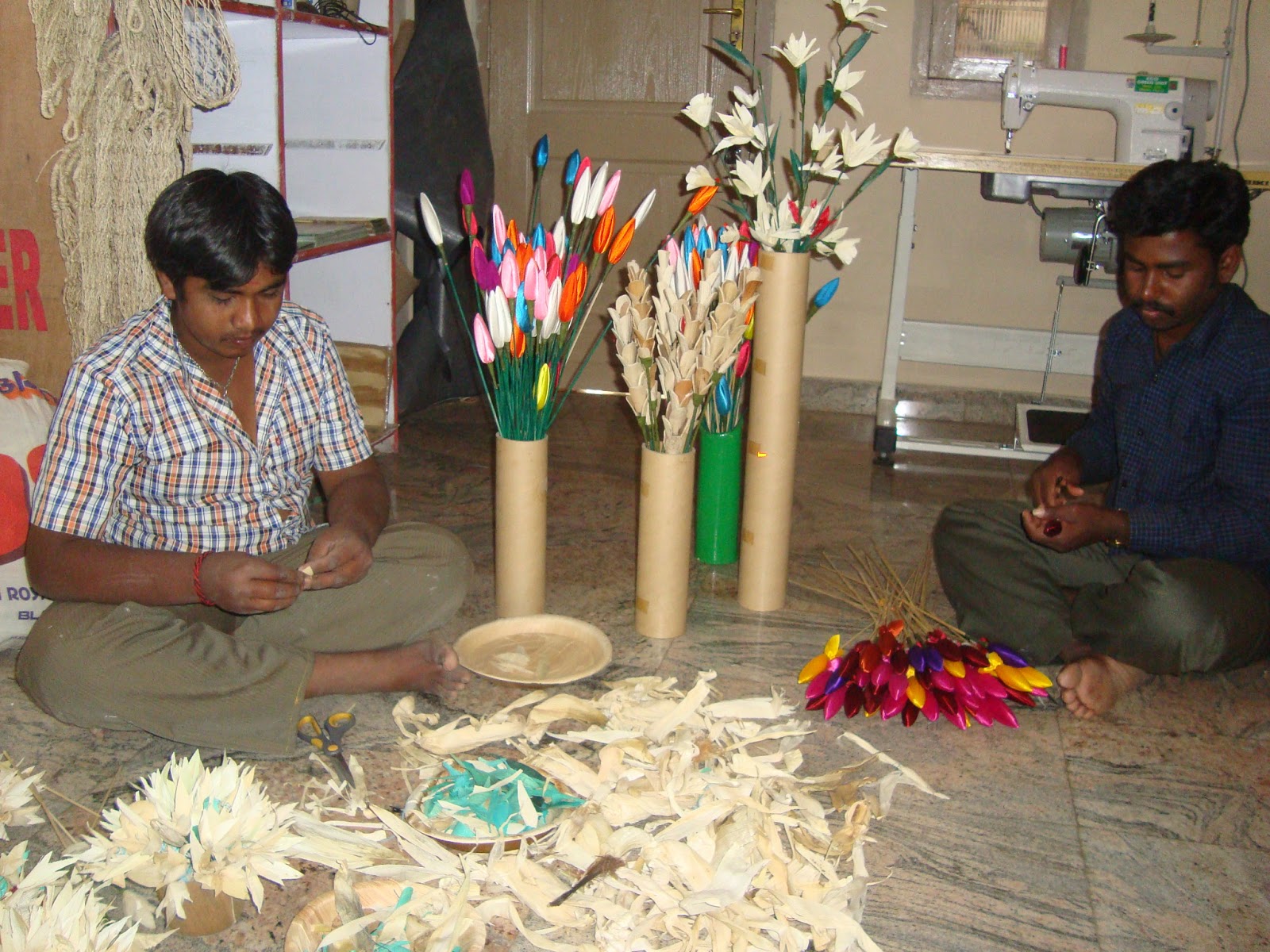 Eco Green Unit: Handi crafts made out by locally available materials