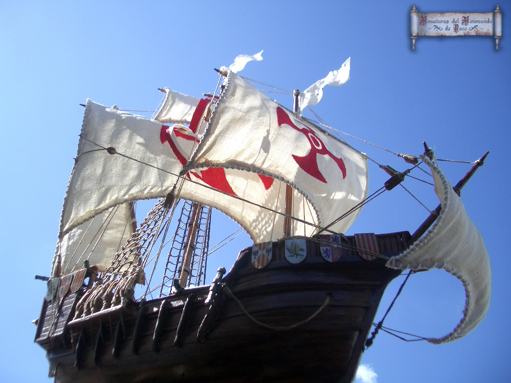 Miniaturas del Minimundo de Paco: La "Santa Maria" Carabela de Colón