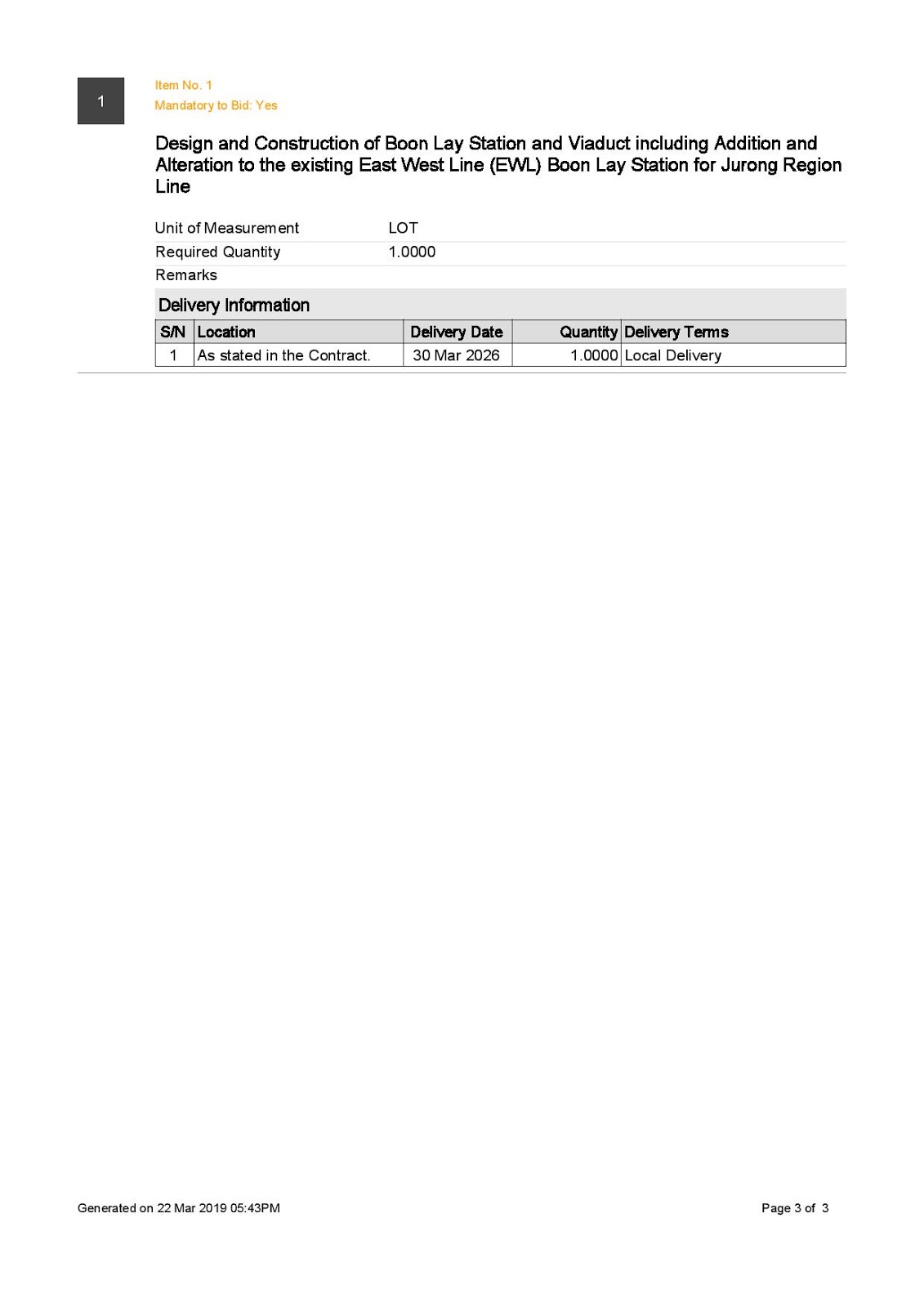 Jurong Region Line Construction: Contract tendering update - J102, J103 ...