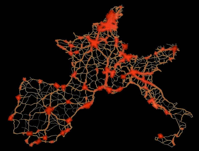 Flow Mapping the US & European Circulatory Systems - Vivid Maps