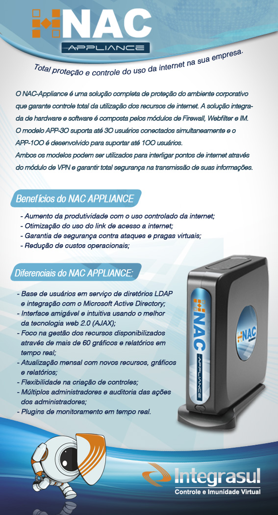 Integrasul - Controle e Imunidade Virtual: NAC APPLIANCE