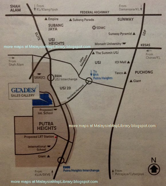 Malaysia Maps Library: Map of The Glades : Putra Heights
