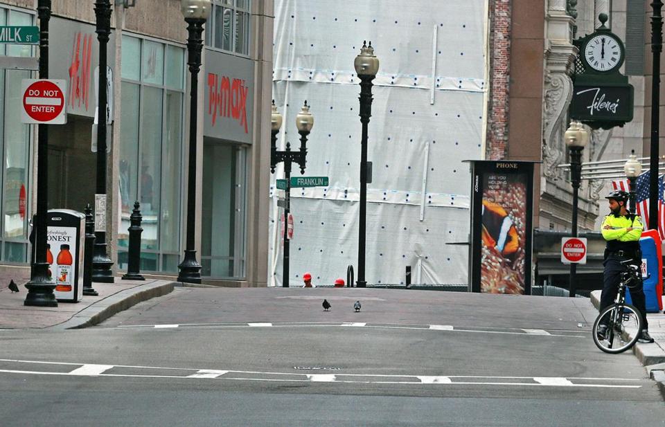 Deserted Places: Deserted streets in Boston, as the city goes into lockdown
