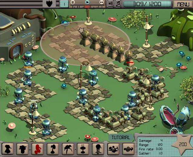Free online game: Ir Robot 3D Tower Defence