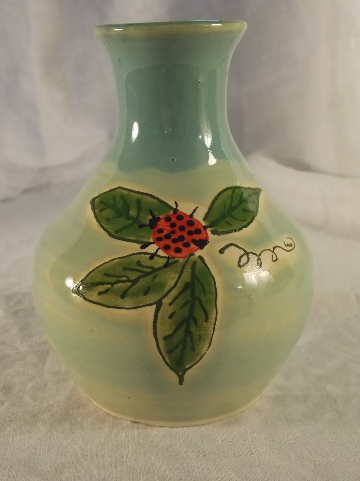 Alchemy of Clay: Finished ladybug vases