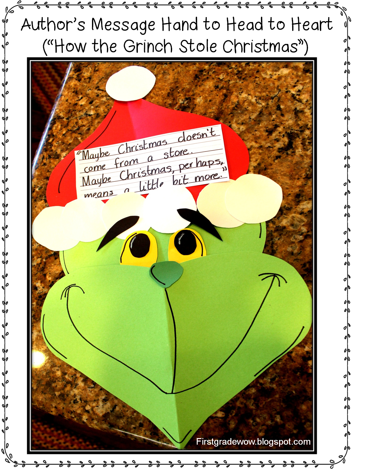 First Grade Wow: Santa's Stuck and Grinch Stuff!!
