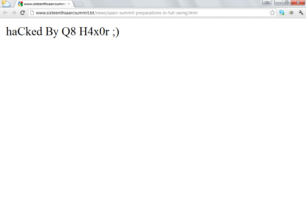 ThimphuTech.com: RCSC, BoB, RGoB Portal among tens of hacked websites
