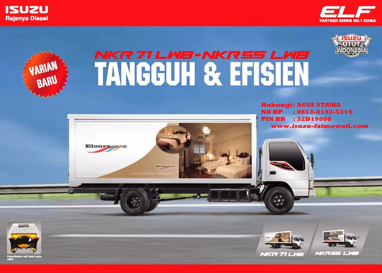 ISUZU NKR 71 CC Long Wheel Base (6 ban) | Harga Isuzu Giga Elf