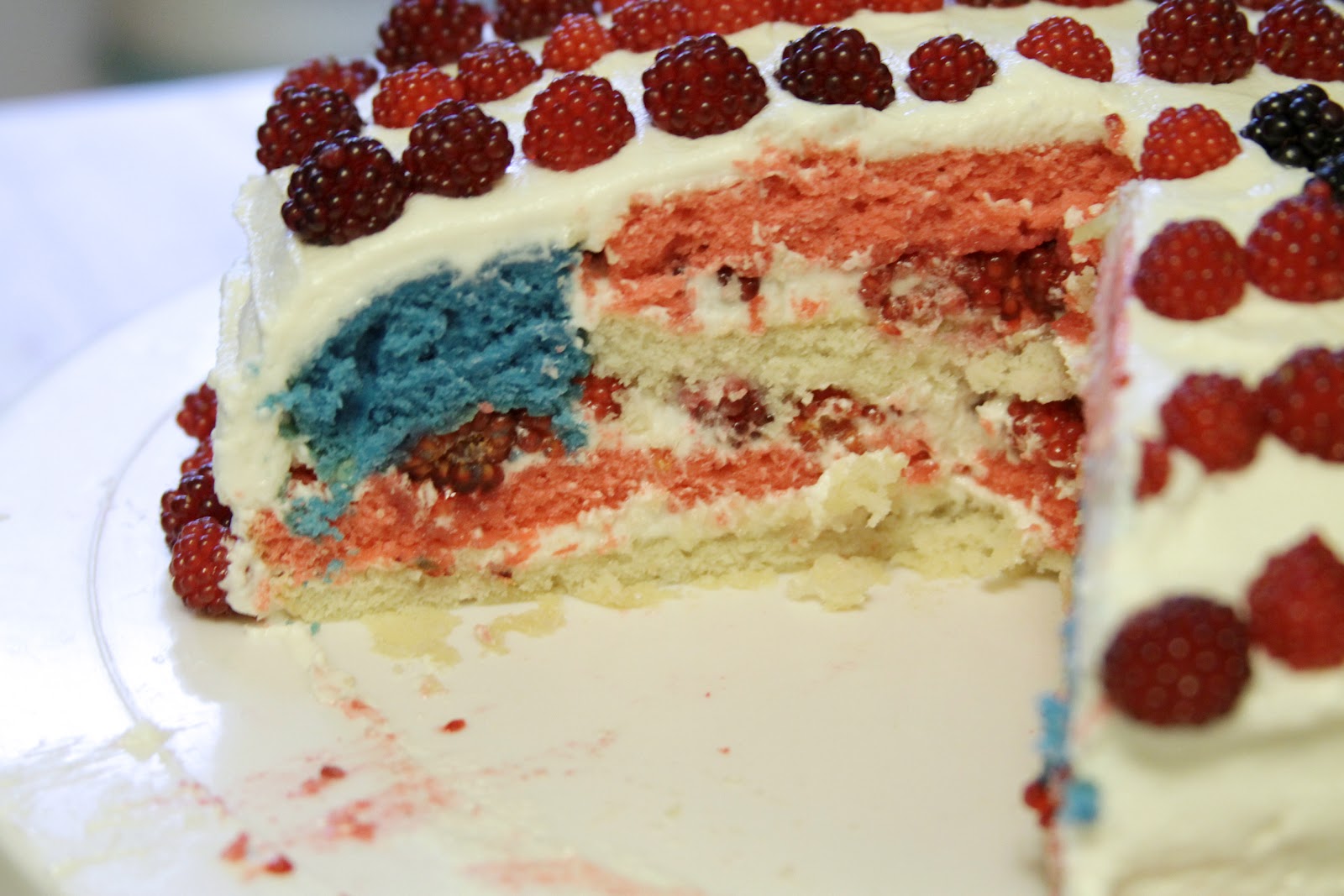 Sweet-E: Vegan Flag Cake - The Ups and the Downs