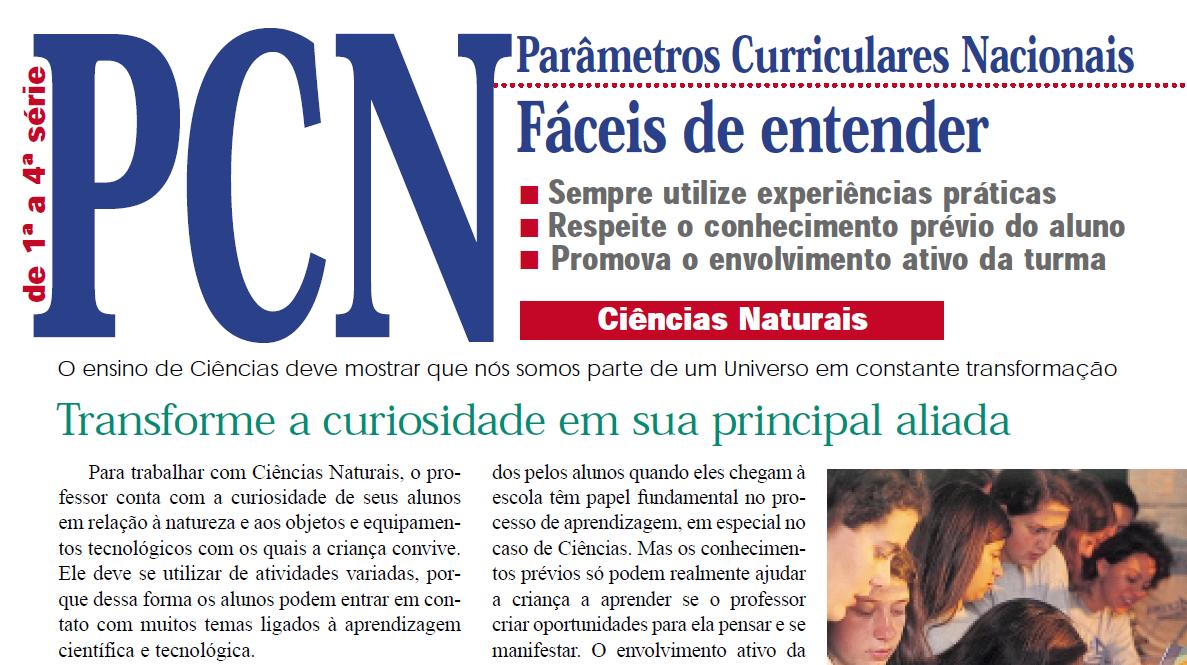 O que são PCNs? Parâmetros Curriculares Nacionais para baixar na ...