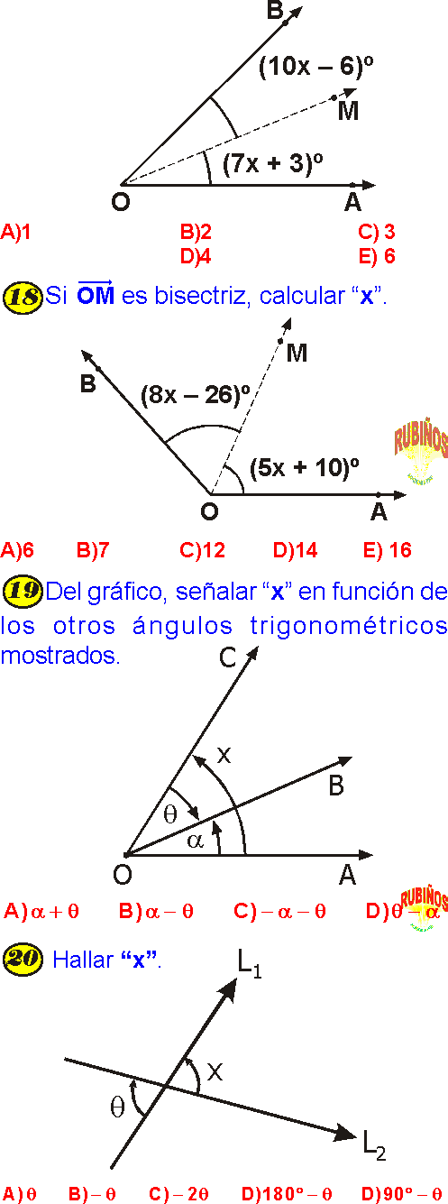 ÁNGULO TRIGONOMÉTRICO PROBLEMAS RESUELTOS