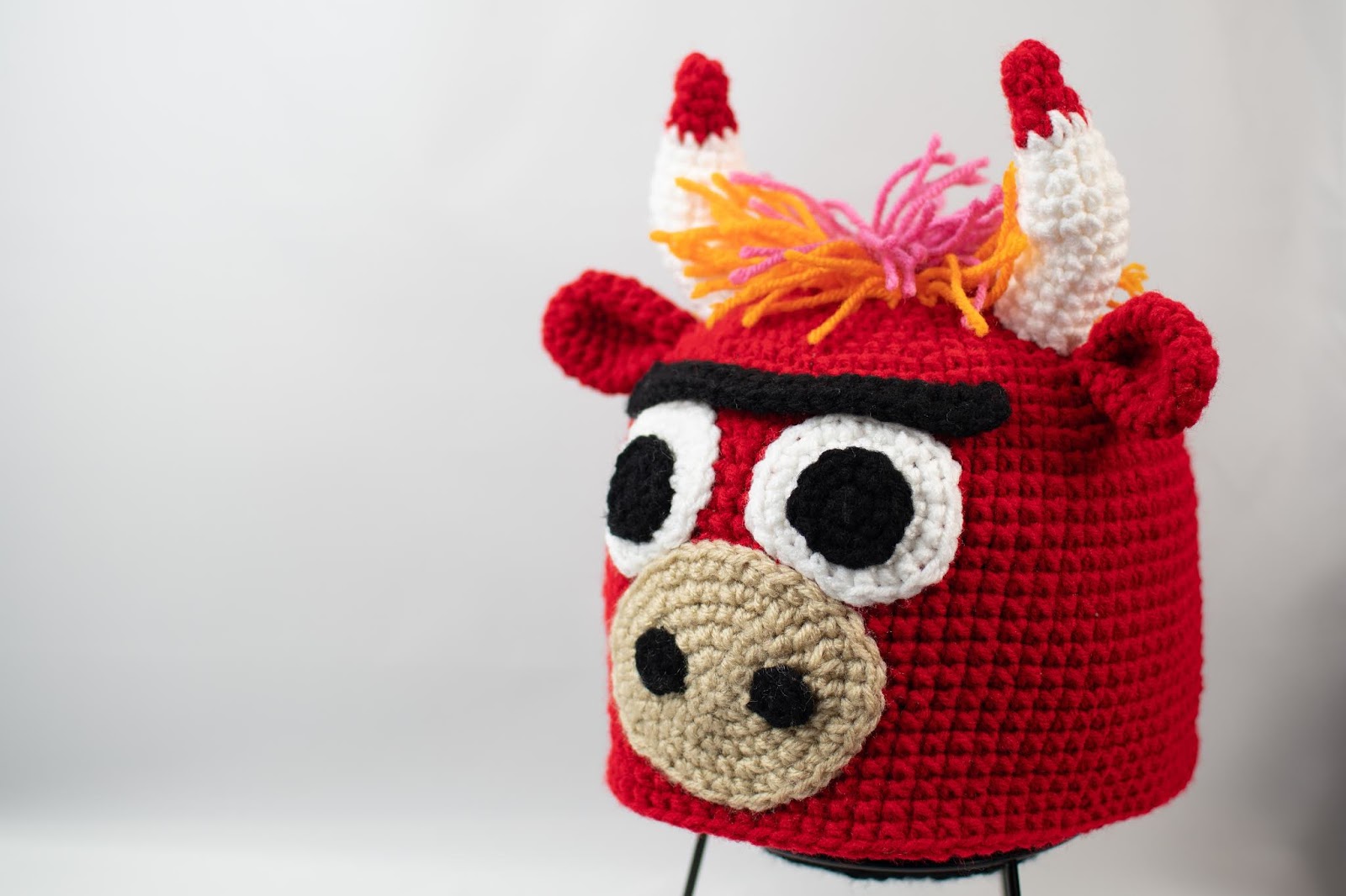 Benny the Bull Hat - Free Crochet Pattern