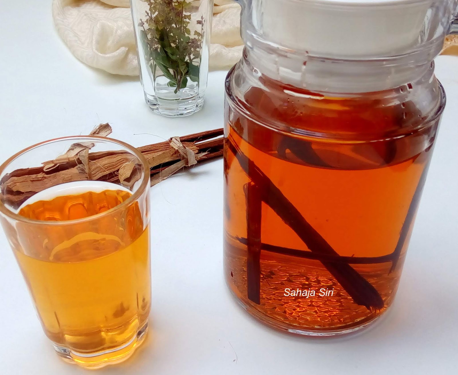 Khadira infused water (Kashaya)/ Catechu water/ Kaachi Neeru