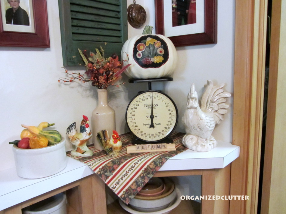 Fall Kitchen Vignette - Organized Clutter