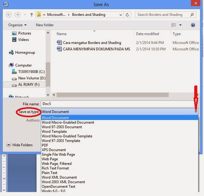 Beberapa Cara Menyimpan Dokumen Microsoft Word 2010 - Fungsi dan Rumus ...