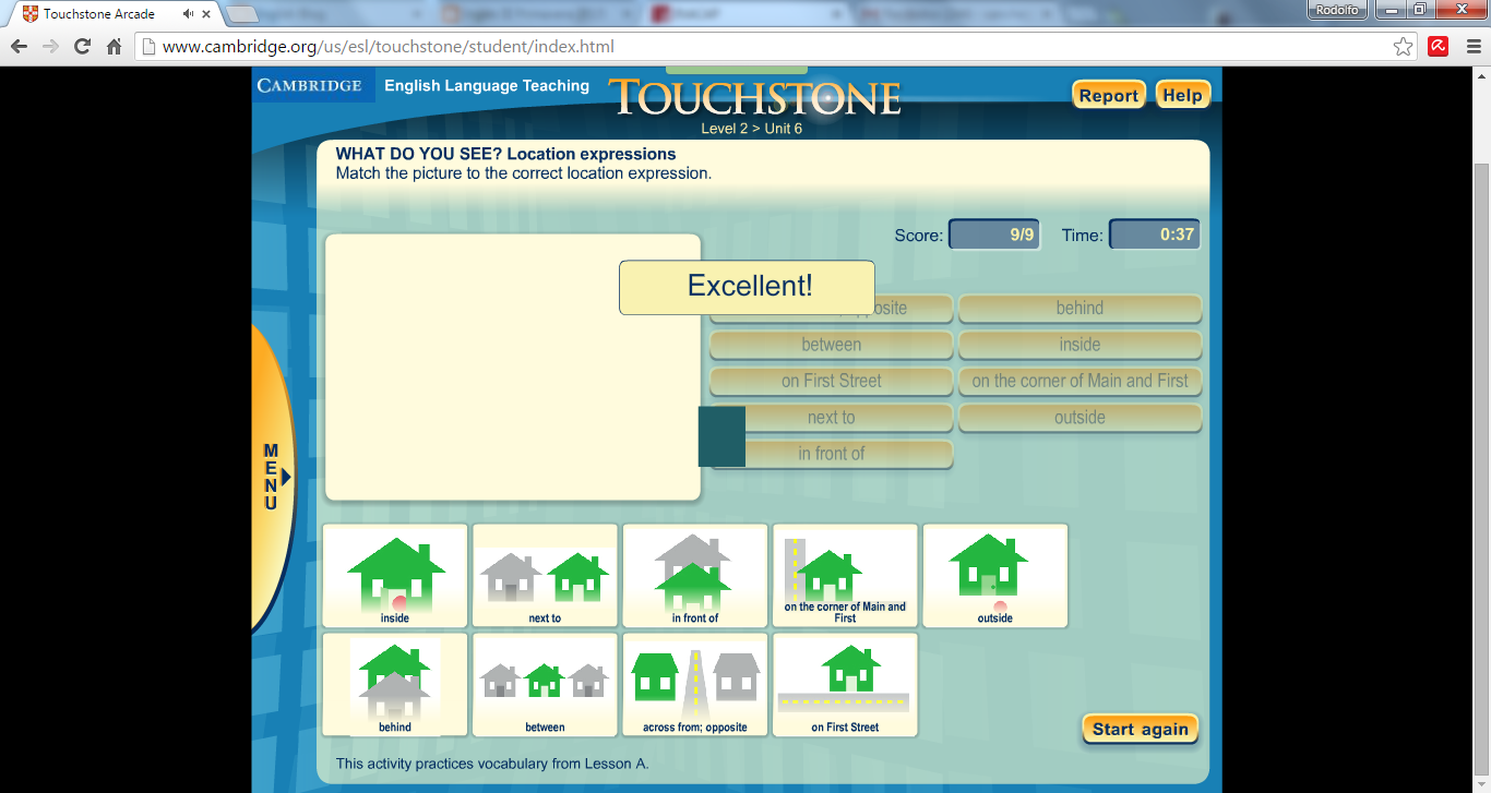 English Blog: Touchstone Arcade Exercises