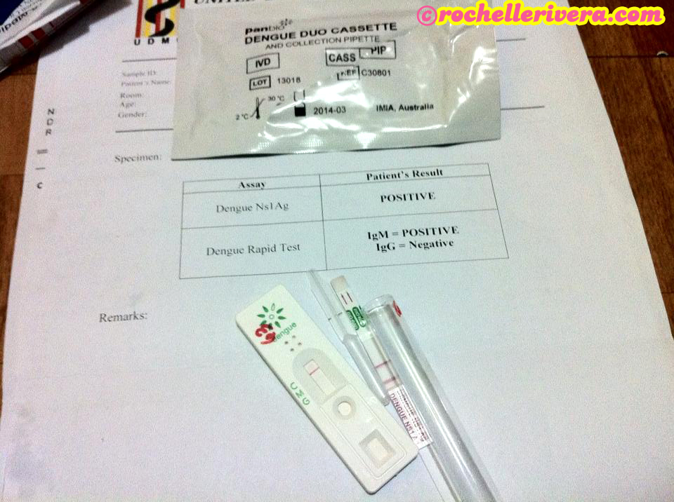 Positive Dengue Fever :-( - Rochelle Rivera