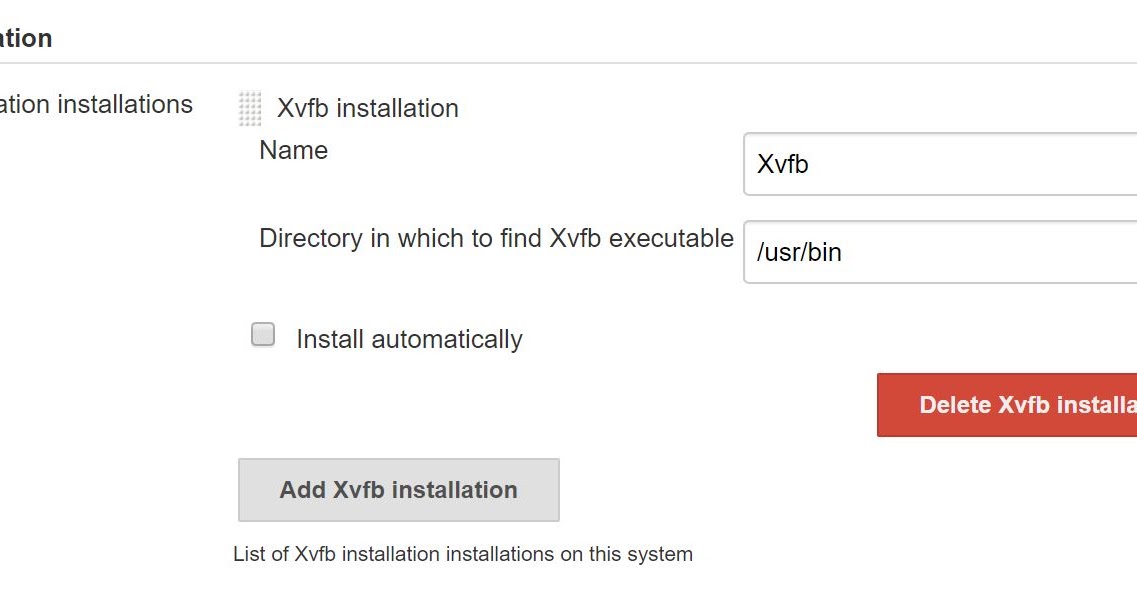 Software Development: Configure Jenkins and Xvfb plugin on Ubuntu