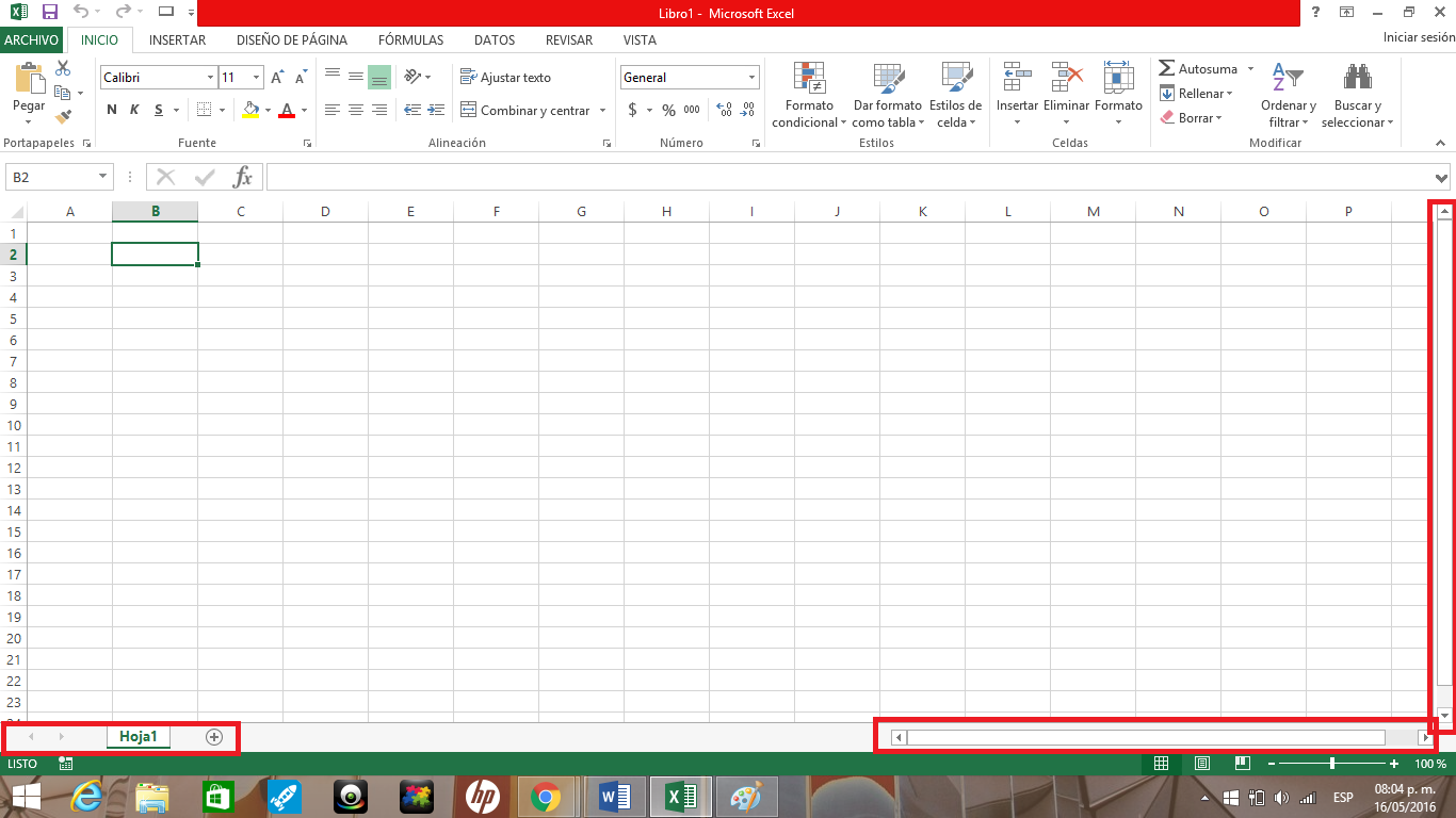 Carpeta de evidencias de Excel 2016: Barra de Desplazamiento y Panel de ...
