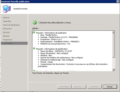 Déploiement de package