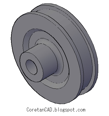 Membuat Pulley 3D Di AutoCAD ~ MyCADBlogs