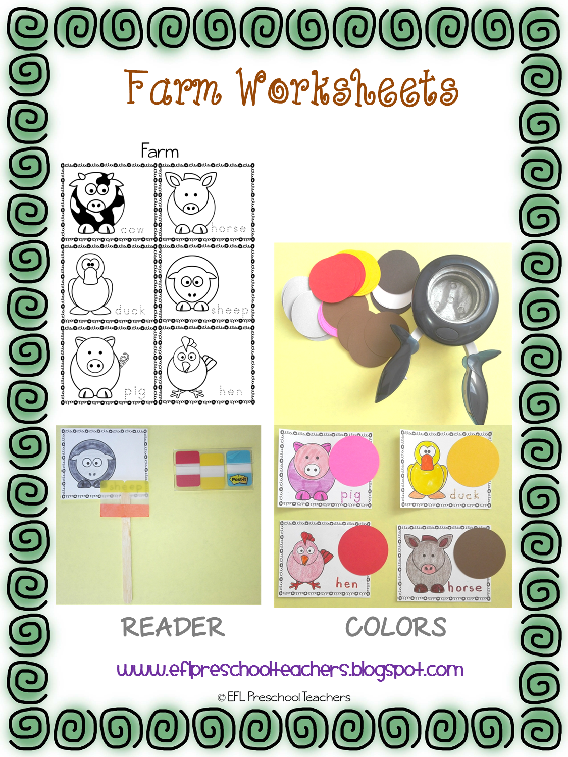 ESL/EFL Preschool Teachers: Farm Animals Theme for Preschool ELL