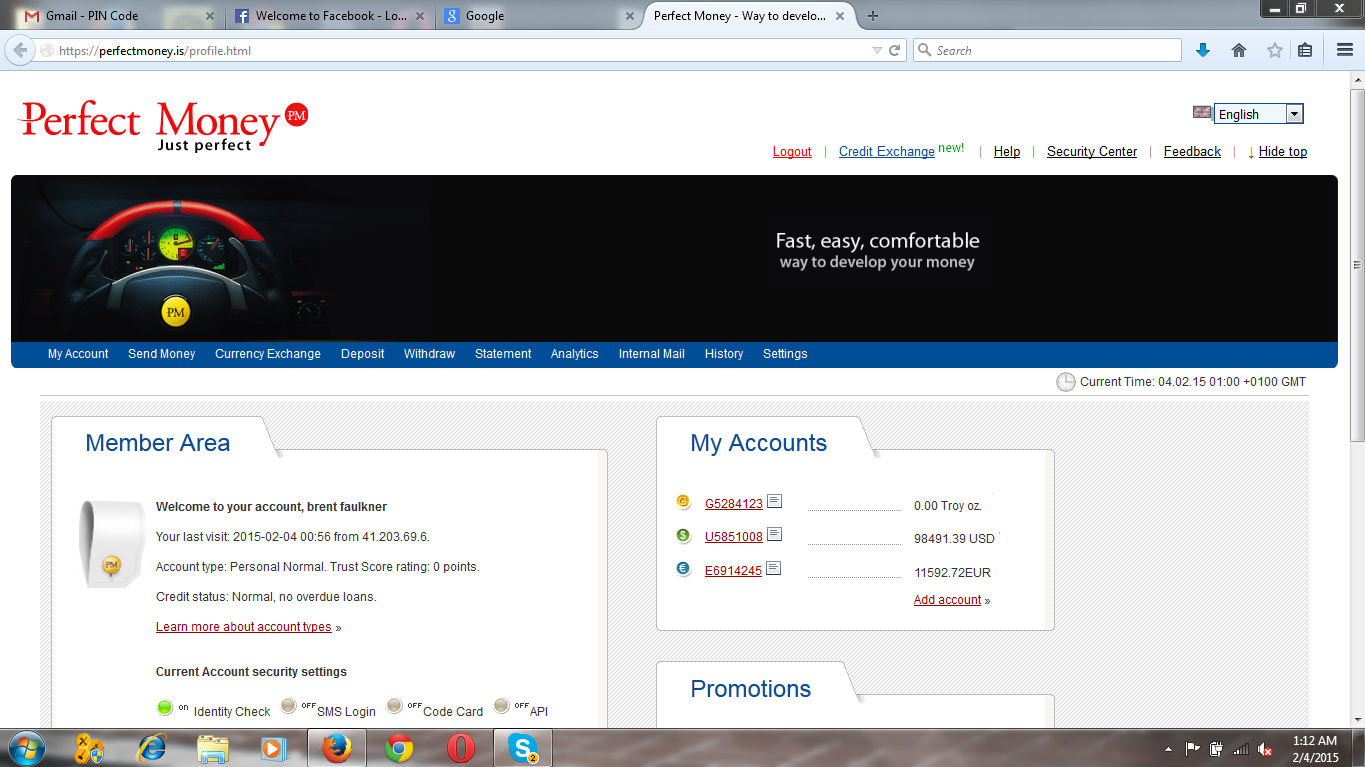 latest perfect money adder: LATEST PERFECT MONEY ADDER