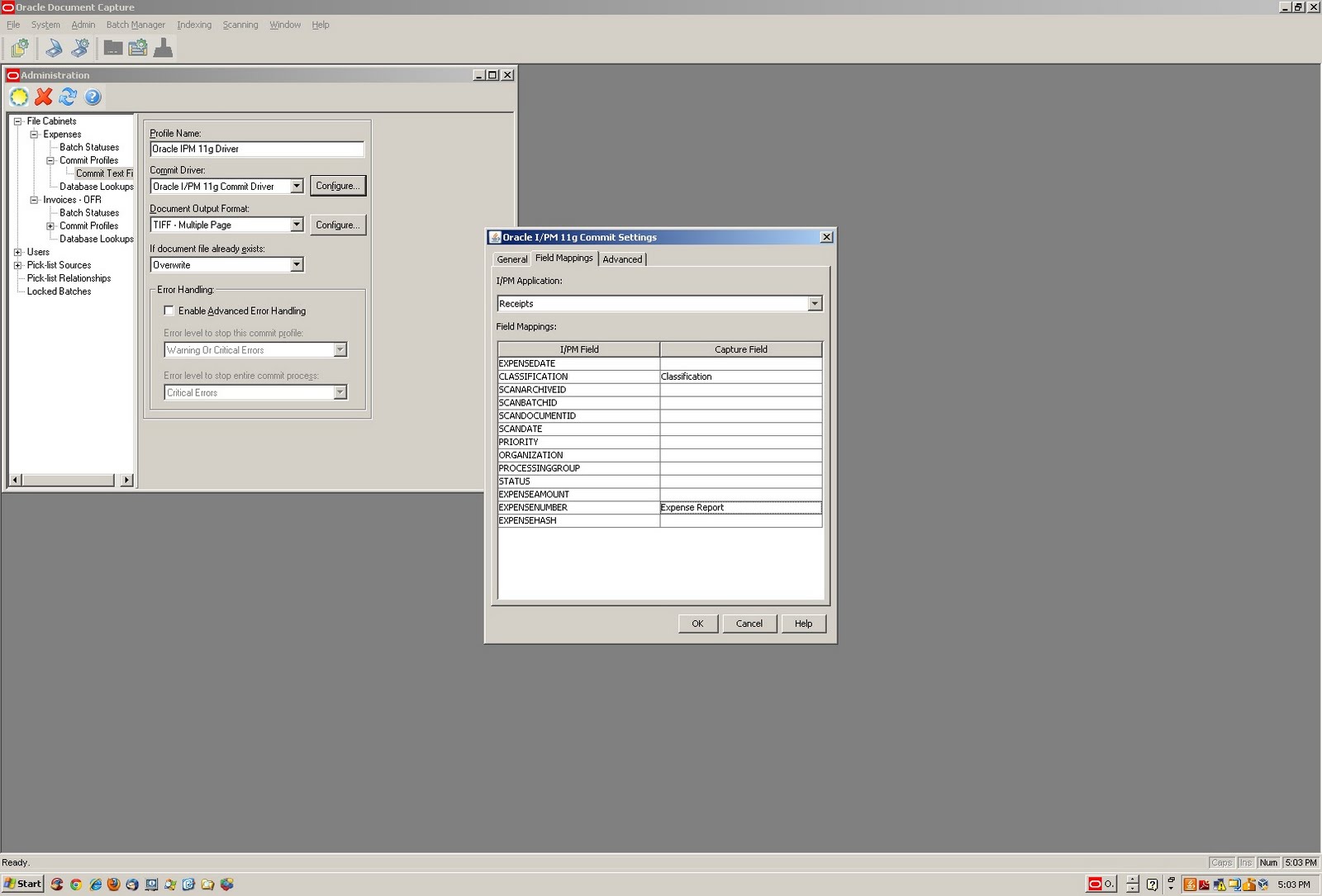Oracle Webcenter Configuring Oraclewebcenter Capture With Oracle Webcenter Imaging Receipts App