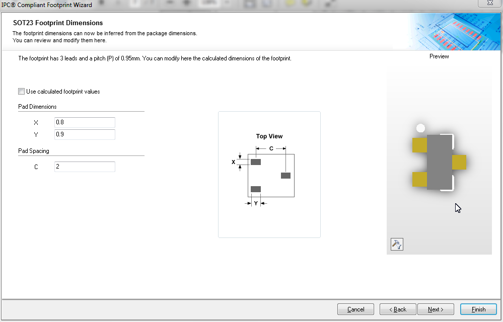 Hobby Electronics Circuits: How to create Footprint and 3D body using ...